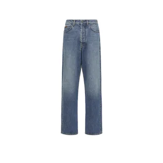 Moncler Moncler Jean Droit En Denim, Homme, Bleu, Taille: 46