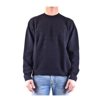 Emporio Armani Homme, Pulls, Bleu, Taille: S Tricot à col rond