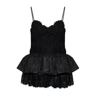 Chlo&eacute; Spitzen-Peplum-Top - - Tops - Damen - Schwarzk - S