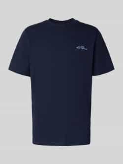 Les Deux T-Shirt mit floralen Stitchings Modell Wild Flower