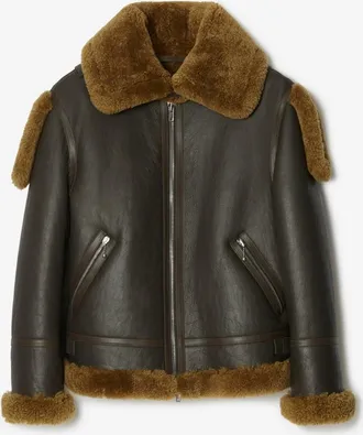 Burberry Fliegerjacke aus Lammfell, Size: 08
