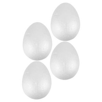 Garneck 4st&uuml;cke Wei&szlig;e Plastikeier K&uuml;nstliche Eier Zum Bemalen Dekorative Ostereier F&uuml;r Party Und DIY-projekte Leere Eierornamente Aus Schaumstoff Osterdekorat