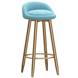 Generic Samt-Barhocker, 66/76 cm hoch, f&uuml;r ESS- und K&uuml;chentheken, Schwarze Metallbeine und Fu&szlig;st&uuml;tze, Tresenhocker f&uuml;r K&uuml;cheninseln, Caf&eacute;s, Kneipen, Bars, bis