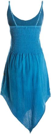 vishes Zipfelkleid Elfenkleid Damen Asymmetrisch Zipfelsaum Spaghettitr&auml;ger Boho Alternative Mode, Boho, Hippie, Ethno, Festival