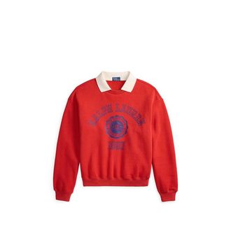 Polo Ralph Lauren Sweat &agrave; col classique en coton m&eacute;lang&eacute;