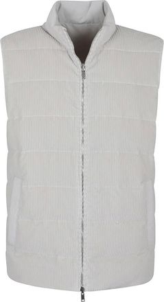 Eleventy Homme, Vestes, Beige, Taille: L Gilet Classique en Laine et Cachemire Nude