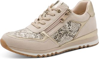 Marco Tozzi Marco Tozzi Damen Sneaker weiches Feel Me Wechselfu&szlig;bett weiches Innenfutter Vegan Modern, beige (LT.TAN Comb), 37 EU