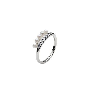 Pandora Anello Intreccio mit S&uuml;&szlig;wasserperlen und Pav&eacute; - - Accessories - Damen - Wei&szlig; - 52 MM