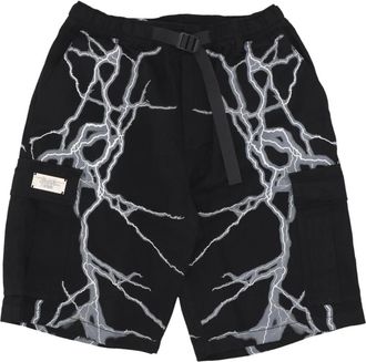 Phobia Archive Homme, Shorts, Noir, Taille: L Lateral Lightning Cargo Shorts