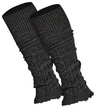 Piarini 1 Paar Bein Stulpen Damen - warme Beinstulpen Strick - anthrazit