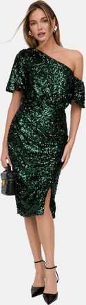 Lily And Lionel Midikleid Nola Asymmetric Off Shoulder Sequins Midi Dress Damen