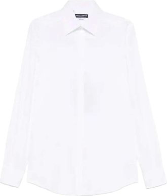 Dolce & Gabbana Homme, Chemises, Blanc, Taille: XL Chemise &agrave; boutons dissimul&eacute;s