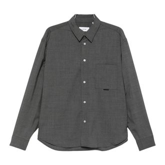 Lardini Chemise boutonn&eacute;e avec poche poitrine - Homme - Chemises - Gris - Taille: L