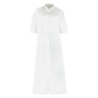 Jil Sander Baumwollhemdkleid mit Manschetten - - Dresses - Damen - Wei&szlig; - S