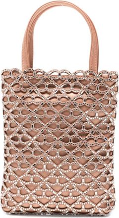 Anya Hindmarch Crystal-embellished Satin Mini Bag
