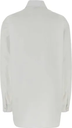 Moschino Womens White Stretch Poplin Shirt Fantasiabianco Exterior: Cotton Elastane Camicie
