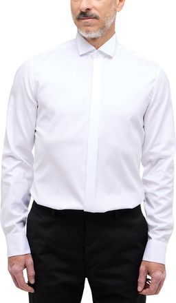 Eterna Slim Fit Cover Galahemd Langarm Kl&auml;ppchenkragen wei&Atilde; Gr&ouml;&szlig;e 40
