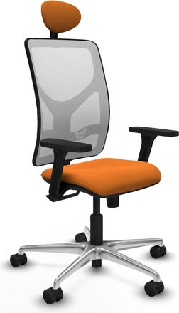 Piqueras y Crespo Economalla Stuhl mit 3D-Armlehnen, h&ouml;henverstellbarer Lendenwirbelst&uuml;tze und festem Kopfteil, ausgestattet mit Sincro 3 Positionen und Schneideschaum,