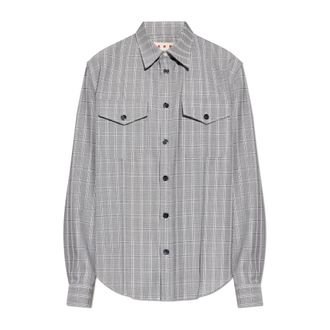 Marni Hemd mit Karomuster - - Shirts - Herren - Grau - L