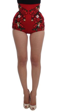 Dolce & Gabbana Dolce Gabbana Shorts mit Floralstickerei und Hoher Taille