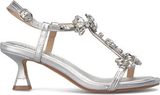 Alma En Pena Alma EN Pena, Femme, Chaussures, Gris, Taille: 38 EU Sandale &agrave; Bride Centrale et Strass