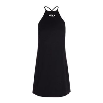 Diesel Femme, Robes, Noir, Taille: 34 FR Mini robe Scollatura retro incrociata