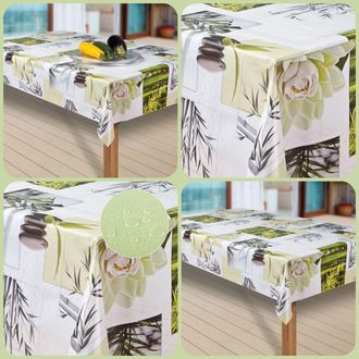 Laro Wachstuch-Tischdecke Abwaschbar Garten-Tischdecke Wachstischdecke PVC Plastik-Tischdecken Eckig Meterware Wasserabweisend Abwischbar |03|, Größe:118x2