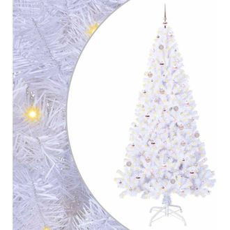 vidaXL K&uuml;nstlicher Weihnachtsbaum Wei&szlig; 240 cm PVC und Stahl vidaXL