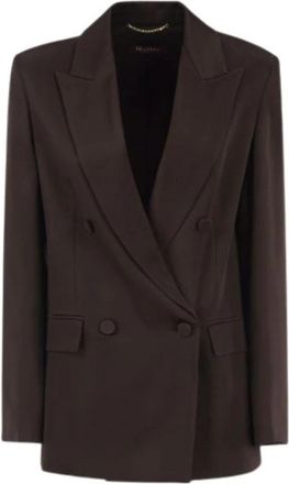 Max Mara Studio Zweireihiger Blazer - - Jackets - Damen - Braun - M