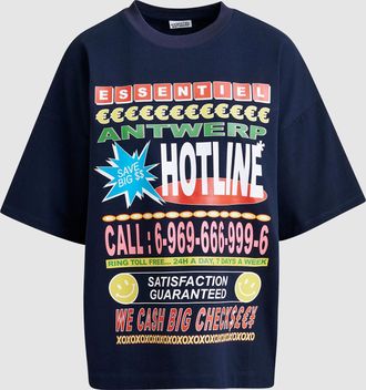 Essentiel Tee Shirts Joggan Noir Multicolore