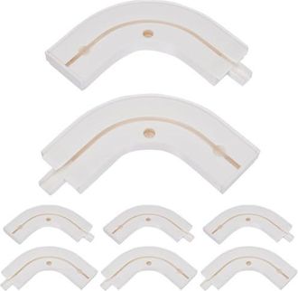 Gardinia Rundbogen GE1 mit Endst&uuml;ck, Wei&szlig;, 1 Paar, 13,5/13,5 cm (Packung mit 4)