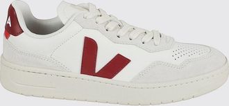Veja V-90 Sneaker aus O. T.-Leder mit kontrastierendem Logo und perforierter Spitze