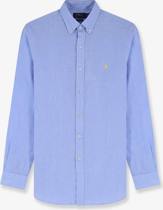 Ralph Lauren Linen shirt with embroidered logo on the front - POLO RALPH LAUREN - gender_Man