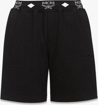 MCM Shorts Essential aus Romanitjersey mit Logo