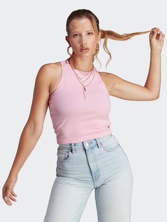 adidas T-Shirt Adicolor Essentials Rib Tank Top IB9108 Rosa Slim Fit