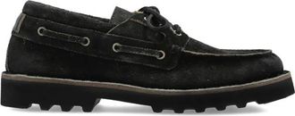 AllSaints Homme, Chaussures, Gris, Taille: 46 EU Skiff Leather Boat Shoe