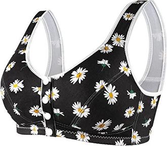 Generic Soutien-gorge d&eacute;contract&eacute; et sexy avec boucle sur le devant - Sans bords - Grande taille, Noir, 70