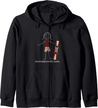 Whyitsme Design Lustiges Damen-Snowboard-M&auml;dchen-Snowboard Kapuzenjacke