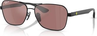 Ray-Ban Rb8336m Scuderia Ferrari Collection Chromance Sonnenbrillen Carbon Dunkel Fassung Violett Glas Polarisiert 58-15