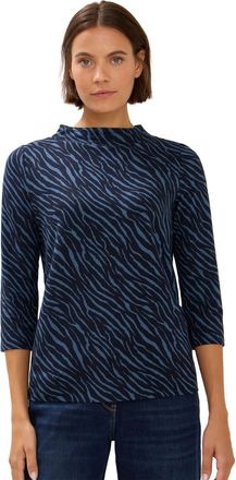 Cecil Damen 3227778 Shirt mit Minimal Print, urban Dark Blue, XX-Large