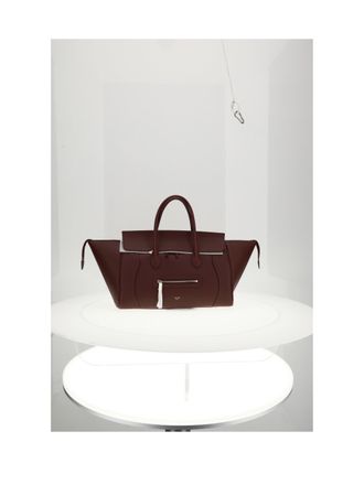 Celine Womens Shoulder Bag Medium New Luggage Syrah Calf Leather