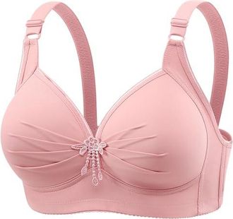 Generic Mince Laceless Confortable Respirant Sous-v&ecirc;tements Grande Taille Boucle Femme Soutien-gorge Col V Gilet Bralette Sans Fil Soutien-gorge 36 C Femmes B