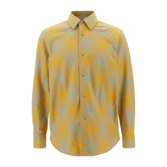 Burberry Check Baumwollhemd - - Shirts - Herren - Mehrfarbig - L