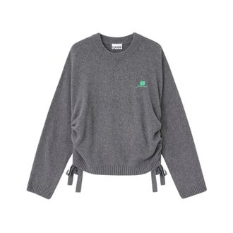 Ganni Femme, Pulls, Gris, Taille: 34/36 FR Pull en laine m&eacute;lang&eacute;e