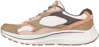 Skechers Baskets Go Run Consistent 2.0 Retro StrideSneaker pour Femme, Bordure en Daim Marron Clair, 39.5 EU