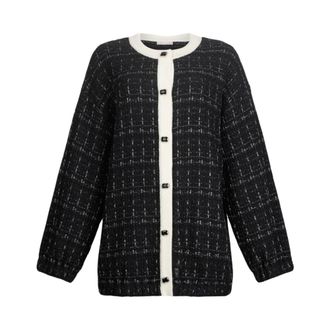 Liu Jo Femme, Vestes, Noir, Taille: 38 FR Giacca bottoni gioiello