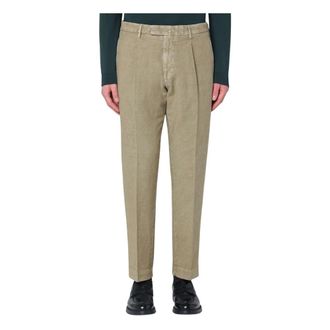 Santaniello Homme, Pantalons, Vert, Taille: XL Pantalon en lin et coton vert