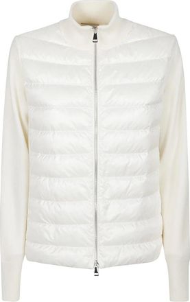 Moncler Femme, Vestes, Blanc, Taille: 40 FR Tricot Cardigan