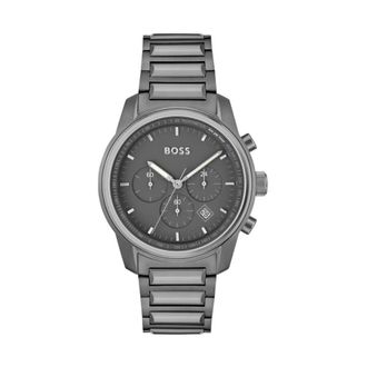HUGO BOSS Homme, Accessoires, Gris, Taille: ONE Size Montre habill&eacute;e en acier inoxydable