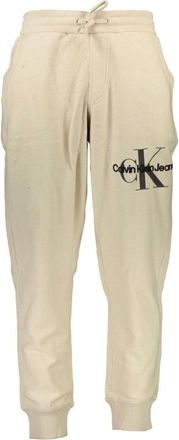 Calvin Klein Homme, Pantalons, Beige, Taille: XL Pantalon Sportif Beige Homme Brod&eacute;
